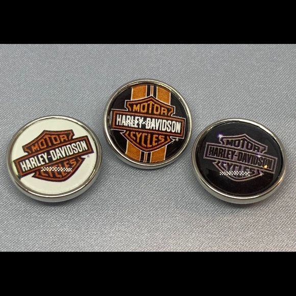 Snap Button Jewelry | Jewelry | Classic Harley Davidson Snap Charms ...